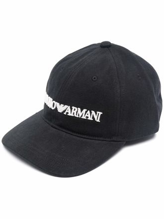 Emporio Armani casquette &agrave; logo brod&eacute; - Noir