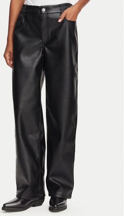 HUGO BOSS Hose aus Kunstleder Hidaya-2 50568887 Schwarz Regular Fit