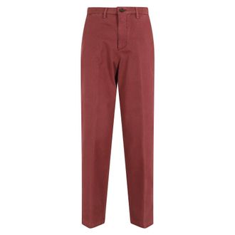 BRIGLIA 1949 Braune Slim Fit Modal Hose - - Trousers - Damen - Rosa - M