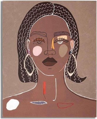 Dmora Gemälde Beverino, Wandgemälde, Ornamentales Paneel, Dekoratives Zubehör, 80x3 h100 cm, Braun - Dmora