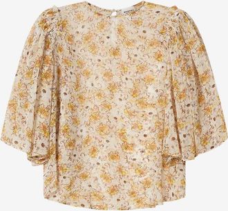 Isabel Marant Top Floma - Femme - Clair Jaune-&eacute;cru - Taille34 - Marant &Eacute;toile