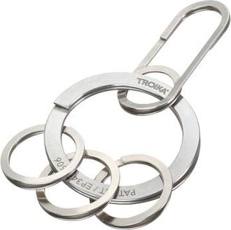 Troika Porte-clés avec mousqueton Nail Guard Easy avec 3 anneaux pour une fixation facile des clés avec mécanisme douverture breveté en acier inoxydable arge