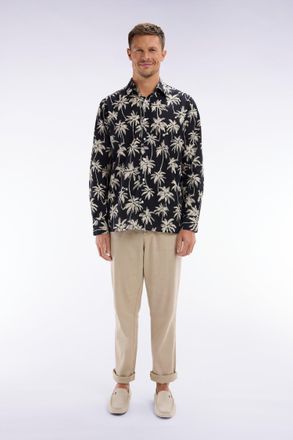 Eden Park Pantalon Fluide &Agrave; Taille &Eacute;lastique En Lin Et Coton Stretch Beige