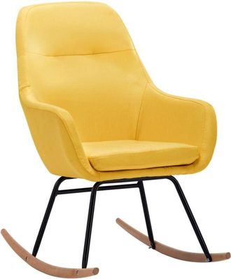 vidaXL Chaise à bascule Jaune moutarde Tissu - Vidaxl