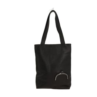 Yohji Yamamoto Schwarze Ledertasche mit M&uuml;nztasche - - Bags - Damen - Schwarzk - ONE SIZE