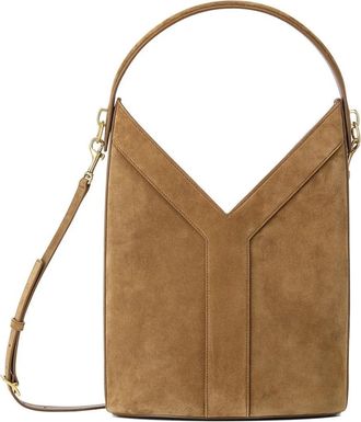 Saint Laurent Crossbody Bags - Handtasche aus Veloursleder - Gr. unisize - in Braun - f&uuml;r Damen