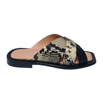 Pollini Leder-Slider - - Shoes - Damen - Schwarzk - 37 EU