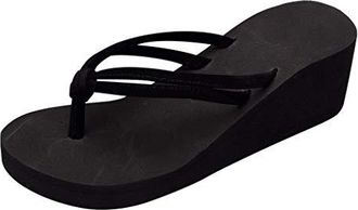 Generic Tongs Femme &Eacute;t&eacute; - Semelle &Eacute;paisse - L&eacute;ger Respirant - Sandales Compens&eacute;es - Flip Flops - Plate-Forme Chaussures - Tongues pour Femmes - Tongs de Plage