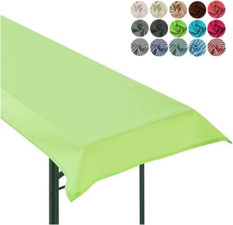 Heimtexland Tischdecke Bierzeltgarnitur Biertischdecke Garten Tischdeko Party Event Dekoration Typ861 Grün 90x240 cm