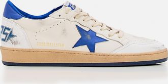 Golden Goose Weiße Ballstar Sneakers Mit Blauem Stern