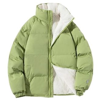 Generic Veste matelass&eacute;e &agrave; fermeture &eacute;clair int&eacute;grale pour homme, coupe-vent, id&eacute;ale pour lhiver et les activit&eacute;s de plein air, verte, taille 4XL