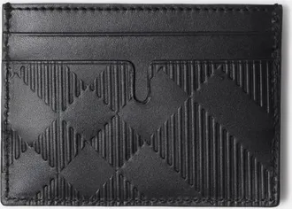 Burberry Kartenetui mit geprägtem Karomuster