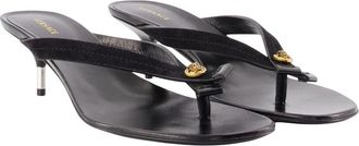 Versace Womens Pumps, Size 50 - Versace Leather Black Goatskin Shoes - Pumps