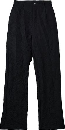 Spencer Badu pantalon plissé à effet froissé - Noir
