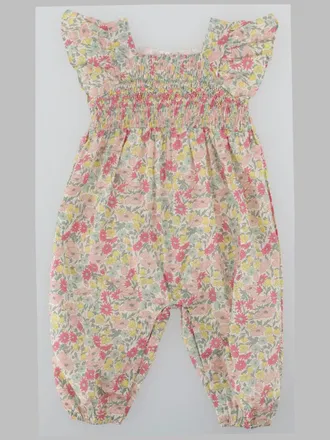Tartine Et Chocolat Liberty Floral Cotton Romper - Pink