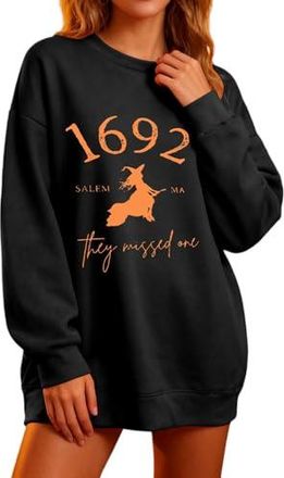 Generic Sweat-shirt pour femme sans capuche col rond confortable d&eacute;contract&eacute; sans capuche imprim&eacute; &agrave; manches longues sweatshirt ample surdimensionn&eacute; pour femme