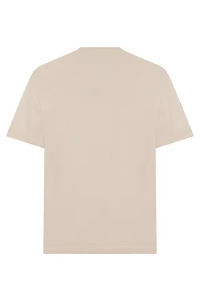 Maison Kitsun&eacute; Mens T-Shirt Cotton Light Beige T-Shirts And Polos