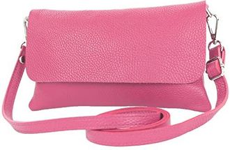 modamoda.de T226 - ital. Pochette en cuir Sac à bandoulière Petit, Rose bonbon, s