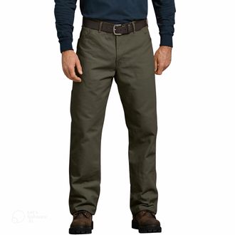 Dickies Duck Schreiner-Jeans f&uuml;r Herren, mit geradem Bein und lockerer Passform, Ausgewaschenes Moosgr&uuml;n, 33W / 32L
