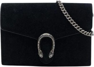 Gucci Sac bandouli&egrave;re en daim Pre-owned - Femme - Pre-owned - Noir - Taille: ONE Size