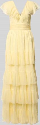 Lace & Beads Maxikleid mit V-Ausschnitt und Taillenband
