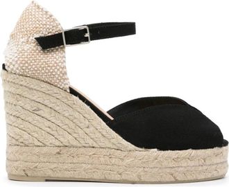 Castaner Femme, Chaussures, Noir, Taille: 40 EU Bianca Espadrilles Compens&eacute;es en Raphia