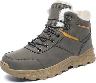 Generic Bottes de neige pour homme - Chaussures dextérieur chaudes doublées de fourrure - Imperméables - Antidérapantes - Légères, Vert, 41 1/3 EU