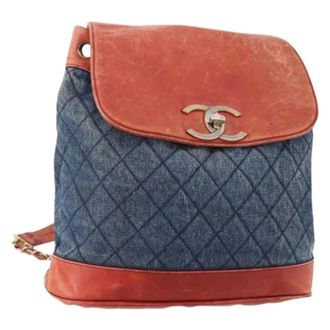 Chanel Pre-owned Vintage Canvas Backpack - Femme - Pre-owned - Multicolore - Taille: ONE Size