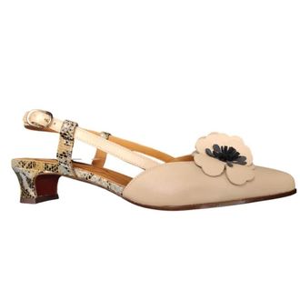 Chie Mihara Schlangenmuster Leder Schnallenabs&auml;tze - - Shoes - Damen - Braun - 36 EU