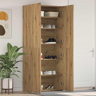 vidaXL Vidaxl - Cabinet &agrave; chaussures avec &eacute;tag&egrave;re Marron 80 x 35.5 x 180 cm
