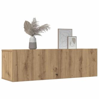 Generic TV Schrank mit 2 Klappt&uuml;ren, TV M&ouml;bel, H&auml;ngeboard, Lowboard, Fernsehschrank, Fernsehtisch, Sideboard, Holzwerkstoff(Wei&szlig; 80x30x30cm) (100x30x30cm)