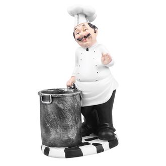 BESPORTBLE Kochfigur Aus Kunstharz Mini-koch Statue Dekoration F&uuml;r K&uuml;che Oder Restaurant Eimerkoch Figur Langlebige K&uuml;chenkoch Skulptur