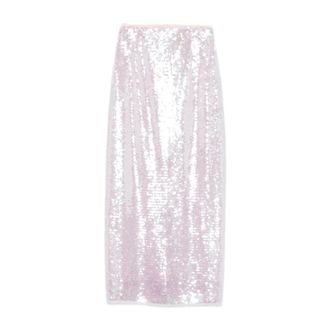 Forte_Forte My Skirt Liquid Sequins Pencil Skirt - - Skirts - Damen - Rosa - M