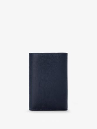 Loewe Womens Leather Wallet Anagram Blue & Purses