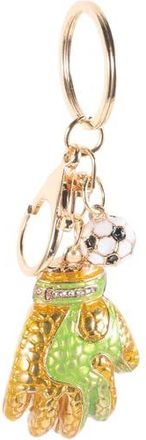 NUOBESTY Porte-Cl&eacute;s de Moufles de Gardien de But Dor&eacute; Pendentif D&eacute;coratif L&eacute;ger et Solide Accessoire Polyvalent pour Cl&eacute;s de Voiture et Paquet Pr&eacute;sent Authenti