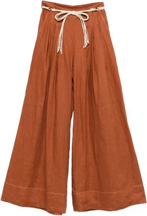 Zimmermann Femme, Pantalons, Brun, Taille: 36 FR Awaken Wide Leg Pant