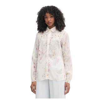 Fracomina Regular Fit Blumenhemd - - Blouses & Shirts - Damen - Wei&szlig; - XS