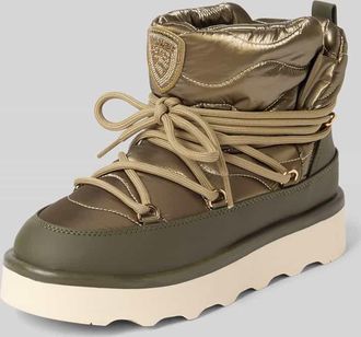 Blauer Boots mit Label-Patch