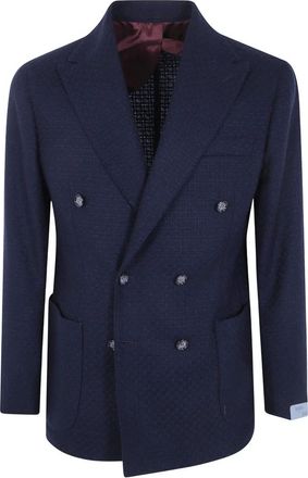 Barba Bactive Double Breasted Jacket - Homme - Vestes - Bleu - Taille: M