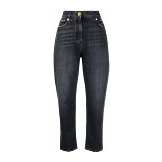 Balmain Schwarze Straight Low-Rise Boyfriend Jeans - - Jeans - Damen - Schwarzk - L