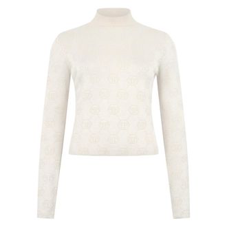 Philipp Plein Femme, Pulls, Beige, Taille: 36 FR Turtle Neck Ls Monogram