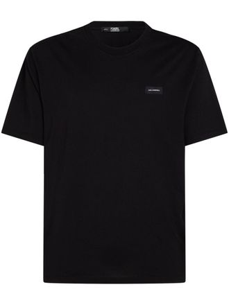 Karl Lagerfeld t-shirt en coton &agrave; patch logo - Noir