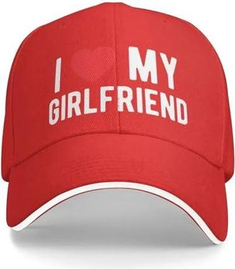 Generic Casquette dHomme, Casquette de Baseball JAdore ma Copine, Chapeau d&eacute;t&eacute; Sun Offert, Casquettes de Routier pour Femmes, Casquettes de Papa &agrave; Rebond pour