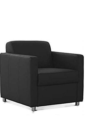 Cavadore Corianne Sessel, mit Federkern, Polstersessel in Lederoptik Design, 78 x 80 x 83, Kunstleder: schwarz