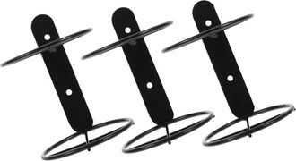 Cabilock 3 Stück Teiliges Wand weinregal aus Eisen Einzelner Flaschenhalter Hängend Modernes Design Platzsparend für Rotwein und Weinflaschen Stilvolle Wanddek