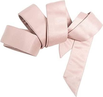 Maya Womens Belt Ladies Satin Sash Waist Tie Ribbon Bow Accessory for Bridesmaids Bridal Wedding Prom Evening Occasion Ceinture, Frosted Pink, L-XL De Las 