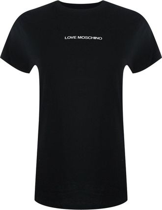Moschino Schwarzes T-shirt Mit Moschino-logo