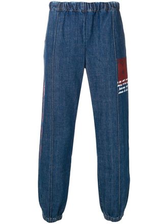 Off-white jean droit Leonardo da Vinci - Bleu