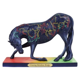 Enesco Trail of Painted Ponies Crossing Rainbow Bridge, 5 Stone Resin Figurine, 5, Multicolor