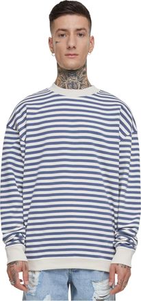 Urban Classics Herren Sweatshirt Striped Crewneck, lässiges Sweatshirt für Männer, Gestreift, Rundhals, erhältlich, Größen S-XXL